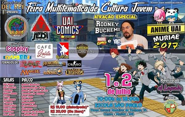 Anime UAI Muriaé 2017 terá presença de ilustrador da DC e Marvel Comics