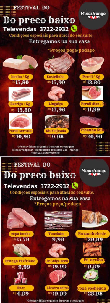 "Sexta da Carne" no Minas Frango com promoções imperdíveis de cortes ...